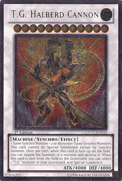 Yu-Gi-Oh Card - EXVC-EN043 - T.G. HALBERD CANNON (ultimate rare holo): BBToyStore.com - Toys ...