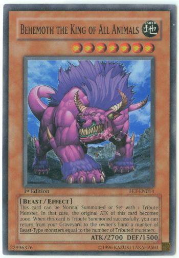 Yu-Gi-Oh Card - FET-EN014 - BEHEMOTH THE KING OF ALL ANIMALS (super ...
