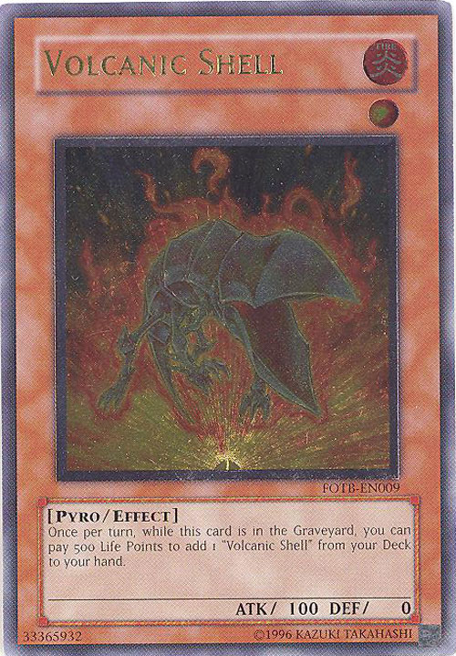 Yu-Gi-Oh Card - FOTB-EN009 - VOLCANIC SHELL (ultimate rare holo ...