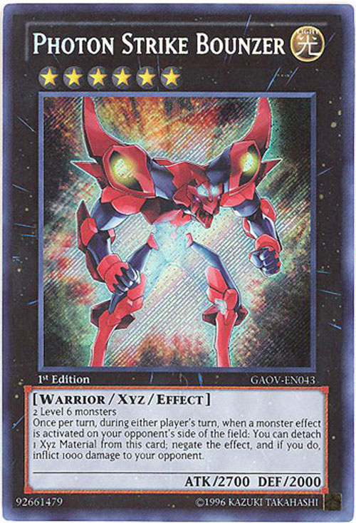 Yu-Gi-Oh Card - GAOV-EN043 - PHOTON STRIKE BOUNZER (secret rare holo): BBToyStore.com - Toys ...
