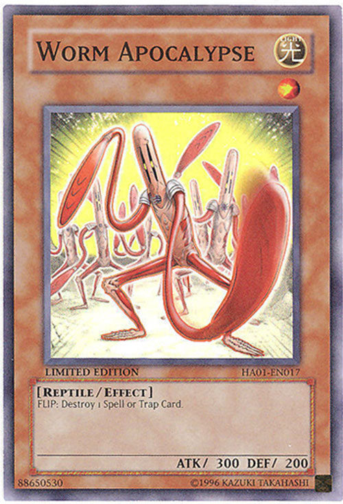 Yu-Gi-Oh Card - HA01-EN017 - WORM APOCALYPSE (super rare holo ...