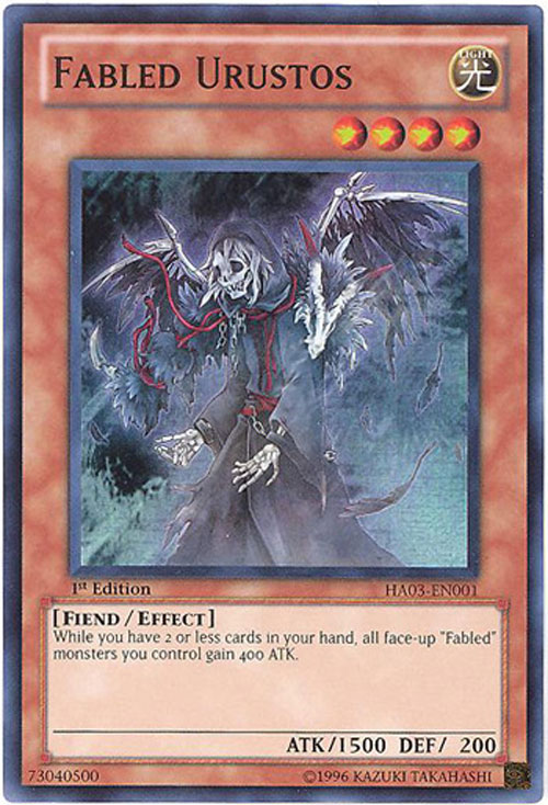 Yu-Gi-Oh Card - HA03-EN001 - FABLED URUSTOS (super rare holo): BBToyStore.com - Toys, Plush ...