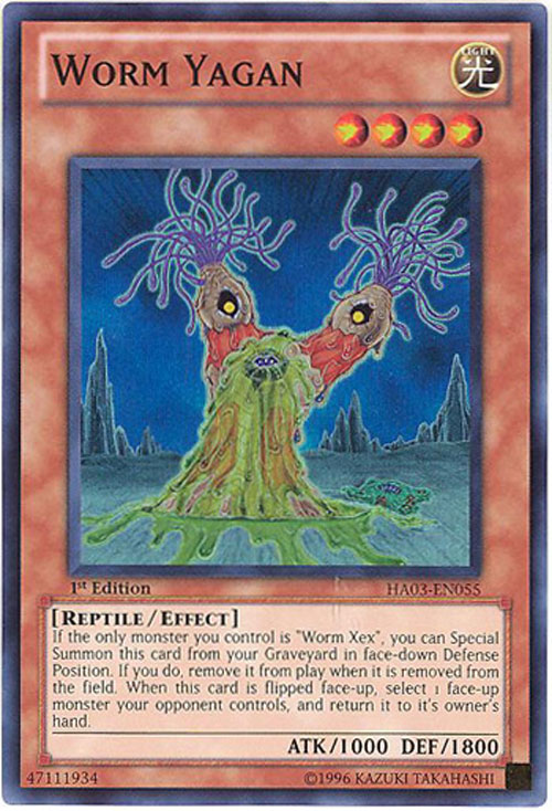 Yu-Gi-Oh Card - HA03-EN055 - WORM YAGAN (super rare holo): BBToyStore ...