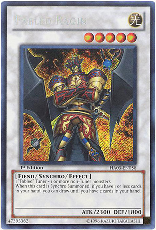 Yu-Gi-Oh Card - HA03-EN058 - FABLED RAGIN (secret rare holo): BBToyStore.com - Toys, Plush ...