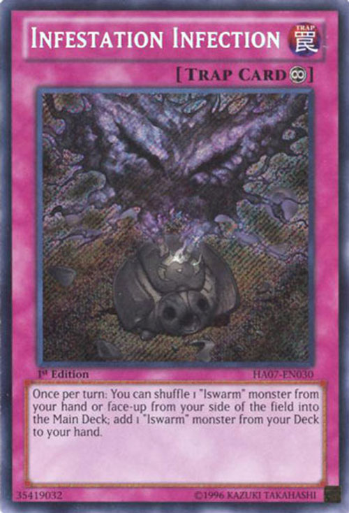 Yu-Gi-Oh Card - HA07-EN030 - INFESTATION INFECTION (secret rare holo ...