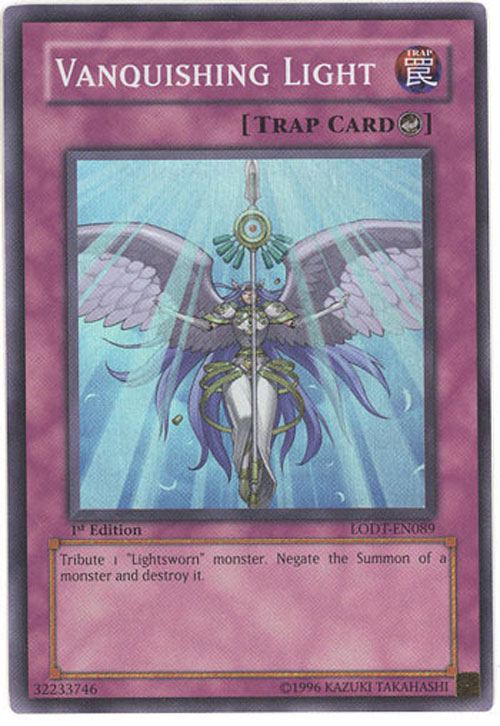 Yu-Gi-Oh Card - LODT-EN089 - VANQUISHING LIGHT (super rare holo ...