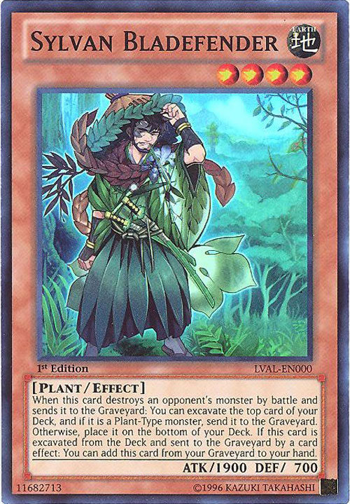 Yu-Gi-Oh Card - LVAL-EN000 - SYLVAN BLADEFENDER (super rare holo ...