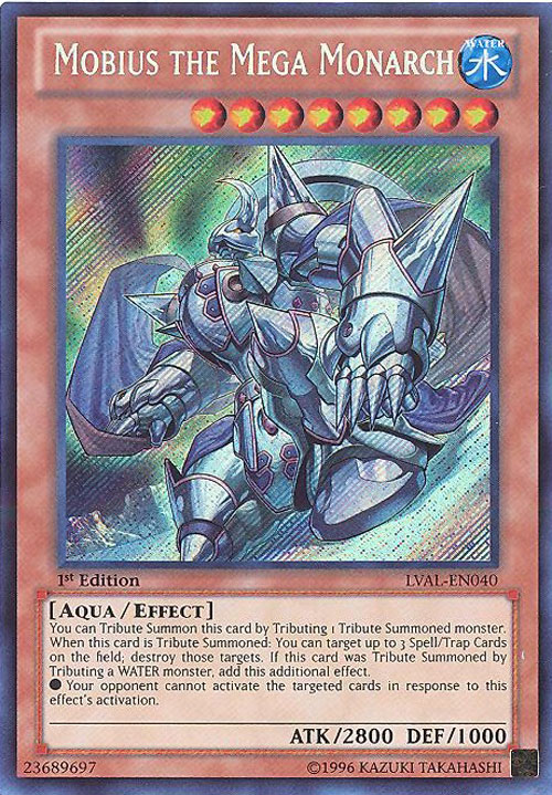 Yu-Gi-Oh Card - LVAL-EN040 - MOBIUS THE MEGA MONARCH (secret rare holo ...