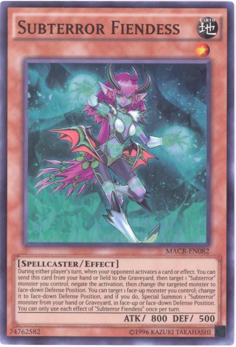 Yu-Gi-Oh Card - MACR-EN082 - SUBTERROR FIENDESS (super rare holo ...