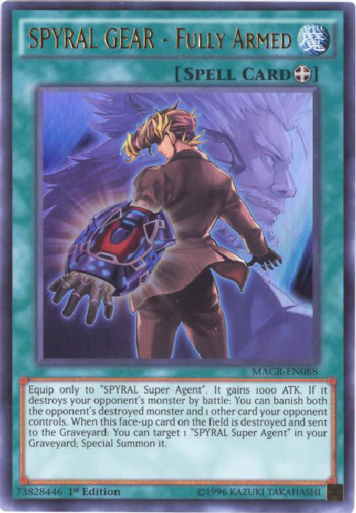 Yu-Gi-Oh Card - MACR-EN088 - SPYRAL GEAR - FULLY ARMED (ultra rare holo ...