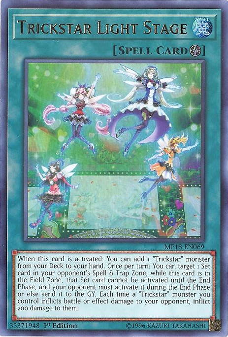 Yu-Gi-Oh Card - MP18-EN069 - TRICKSTAR LIGHT STAGE (ultra rare holo ...