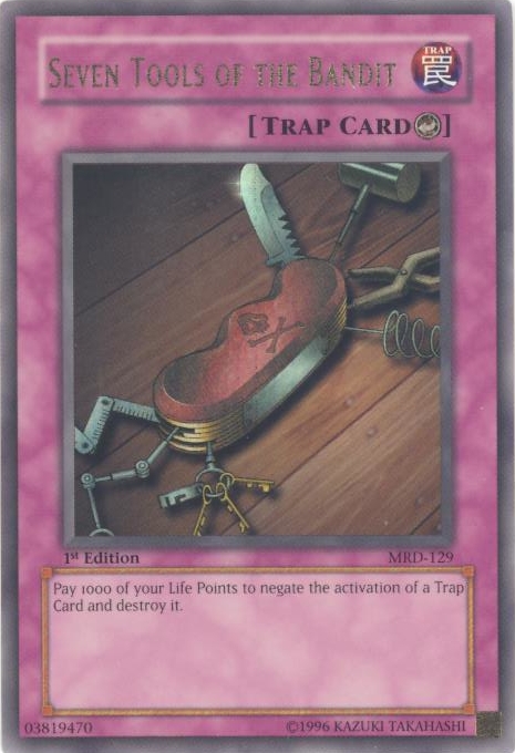 Yu-Gi-Oh Card - MRD-129 - SEVEN TOOLS OF THE BANDIT (ultra rare holo ...