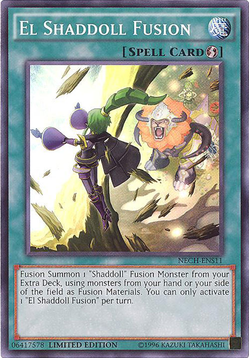 Yu-Gi-Oh Card - NECH-ENS11 - EL SHADDOLL FUSION (super rare holo): BBToyStore.com - Toys, Plush ...