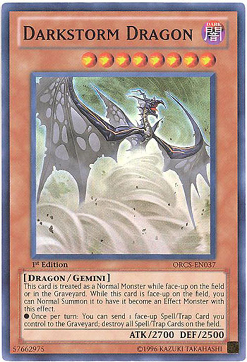 Yu-Gi-Oh Card - ORCS-EN037 - DARKSTORM DRAGON (super rare holo): BBToyStore.com - Toys, Plush ...