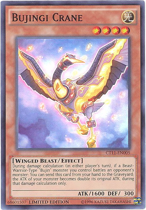 Yu-Gi-Oh Card - CT11-EN005 - BUJINGI CRANE (super rare holo ...