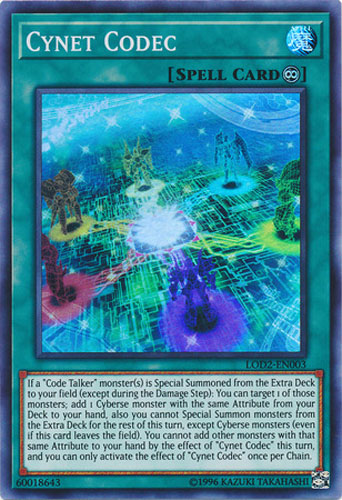 Yu-Gi-Oh Card - LOD2-EN003 - CYNET CODEC (LEGACY OF THE DUELIST: LINK ...
