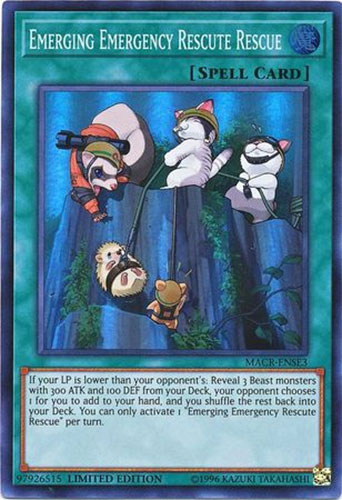 Yu-Gi-Oh Card - MACR-ENSE3 - EMERGING EMERGENCY RESCUTE RESCUE (super ...