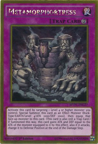 Yu-Gi-Oh Card - MVP1-ENG27 - METAMORPHORTRESS (gold rare holo ...