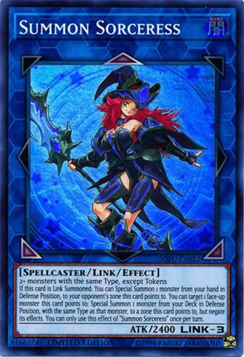 Yu-Gi-Oh Card - SOFU-ENSE2 - SUMMON SORCERESS (super rare holo ...