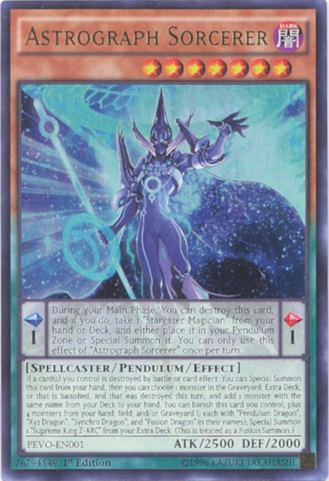 Yu-Gi-Oh Card - PEVO-EN001 - ASTROGRAPH SORCERER (ultra rare holo ...