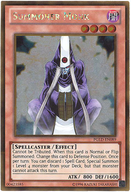 Yu-Gi-Oh Card - PGLD-EN089 - SUMMONER MONK (gold rare holo): BBToyStore ...