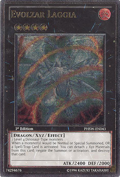 Yu-Gi-Oh Card - PHSW-EN043 - EVOLZAR LAGGIA (ultimate rare holo ...