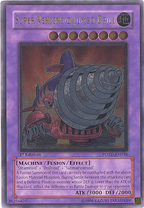 Yu-Gi-Oh Card - POTD-EN036 - SUPER VEHICROID JUMBO DRILL (ultimate rare holo): BBToyStore.com ...