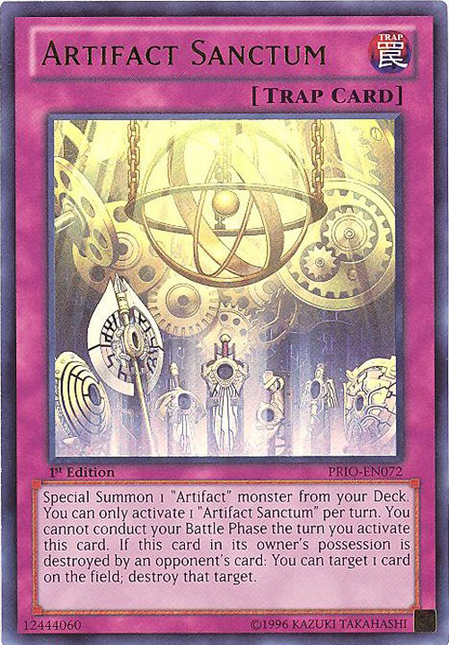 Yu-Gi-Oh Card - PRIO-EN072 - ARTIFACT SANCTUM (ultra rare holo ...