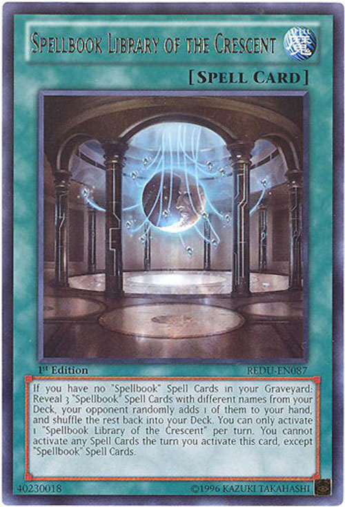Yu-Gi-Oh Card - REDU-EN087 - SPELLBOOK LIBRARY OF THE CRESCENT (rare ...