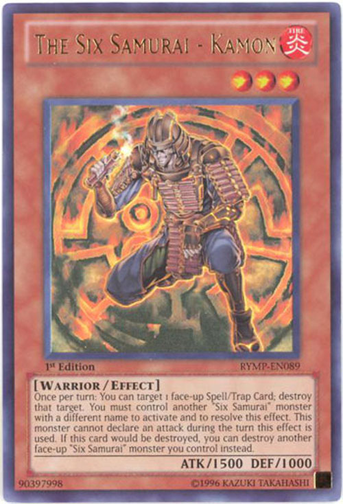Yu-Gi-Oh Card - RYMP-EN089 - THE SIX SAMURAI - KAMON (ultra rare holo ...