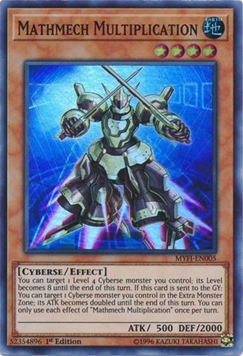 Yu-Gi-Oh Card - MYFI-EN005 - MATHMECH MULTIPLICATION (super rare holo ...
