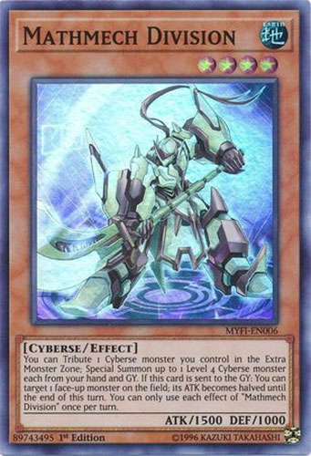 Yu-Gi-Oh Card - MYFI-EN006 - MATHMECH DIVISION (super rare holo ...