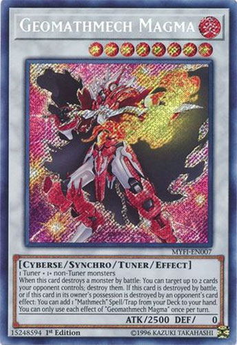 Yu-Gi-Oh Card - MYFI-EN007 - GEOMATHMECH MAGMA (secret rare holo ...
