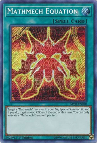Yu-Gi-Oh Card - MYFI-EN010 - MATHMECH EQUATION (secret rare holo ...