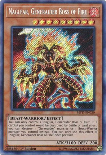 Yu-Gi-Oh Card - MYFI-EN030 - NAGLFAR, GENERAIDER BOSS OF FIRE (secret ...