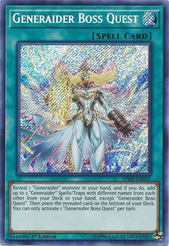 Yu-Gi-Oh Card - MYFI-EN035 - GENERAIDER BOSS QUEST (secret rare holo ...