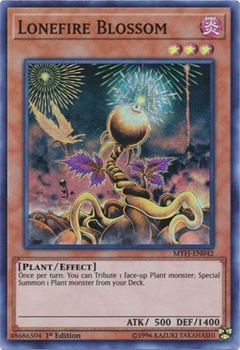 Yu-Gi-Oh Card - MYFI-EN042 - LONEFIRE BLOSSOM (super rare holo ...
