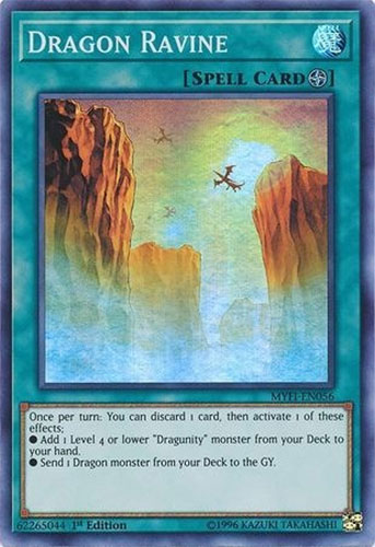 Yu-Gi-Oh Card - MYFI-EN056 - DRAGON RAVINE (super rare holo ...