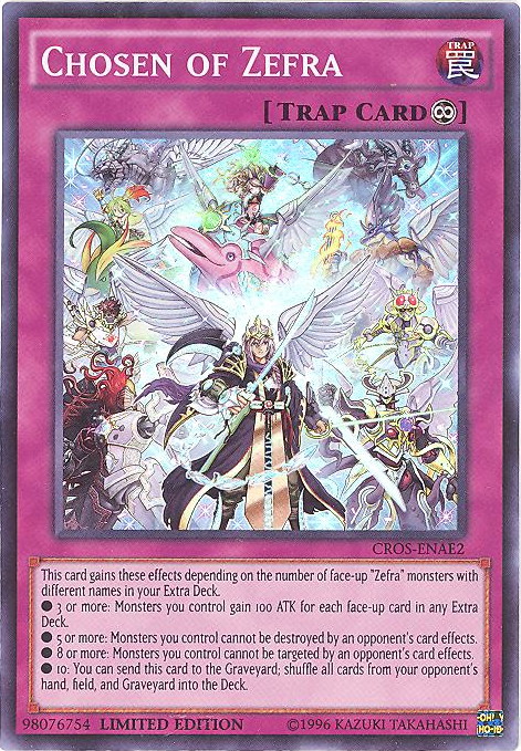 Yu-Gi-Oh Card - CROS-ENAE2 - CHOSEN OF ZEFRA (super rare holo ...