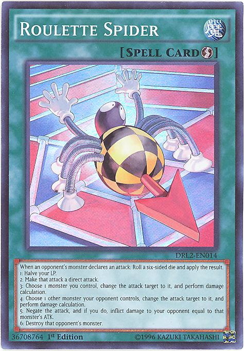 Yu-Gi-Oh Card - DRL2-EN014 - ROULETTE SPIDER (super rare holo ...