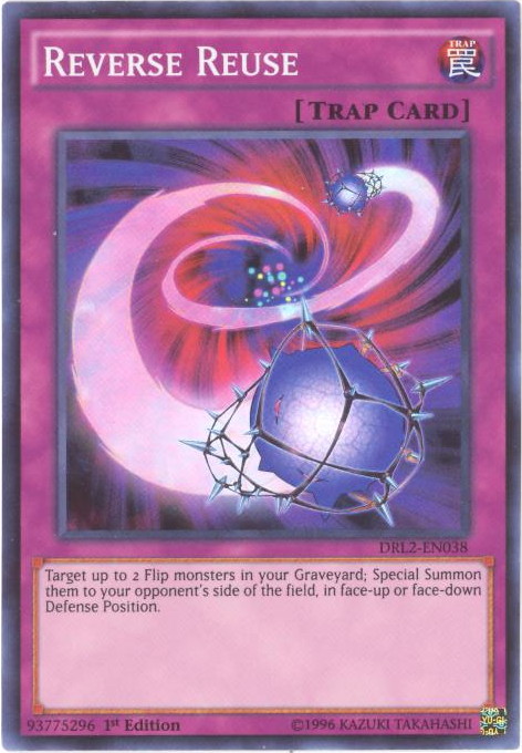 Yu-Gi-Oh Card - DRL2-EN038 - REVERSE REUSE (super rare holo ...