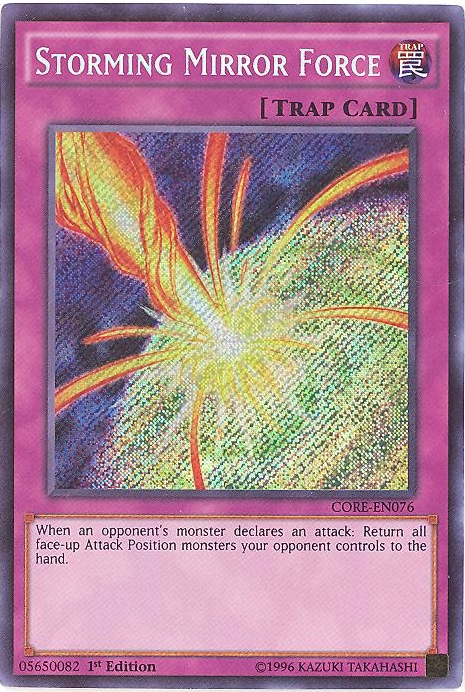 Yu-Gi-Oh Card - CORE-EN076 - STORMING MIRROR FORCE (secret rare holo): BBToyStore.com - Toys ...