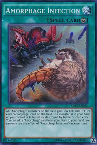 Yu-Gi-Oh Card - SHVI-EN063 - AMORPHAGE INFECTION (super rare holo ...