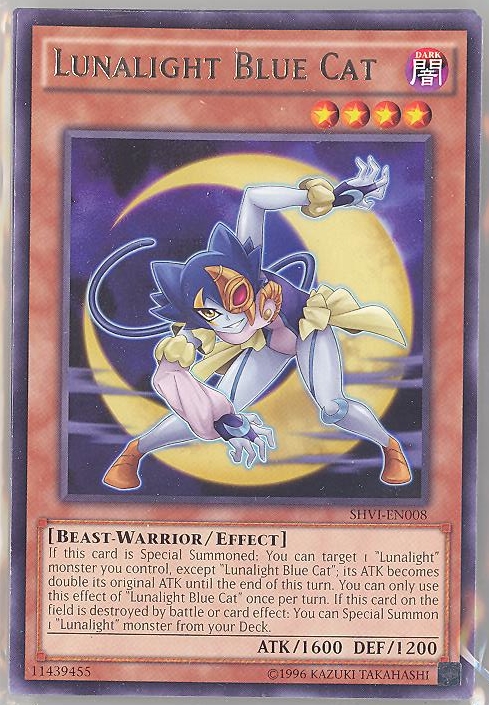 Yu-Gi-Oh Card - SHVI-EN008 - LUNALIGHT BLUE CAT (rare): BBToyStore.com ...