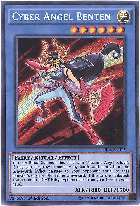 Yu-Gi-Oh Card - DRL3-EN012 - CYBER ANGEL BENTEN (secret rare holo ...
