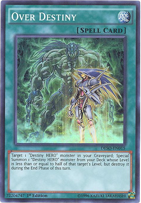 Yu-Gi-Oh Card - DESO-EN015 - OVER DESTINY (super rare holo): BBToyStore ...