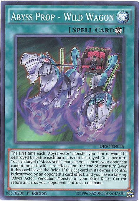 Yu-Gi-Oh Card - DESO-EN026 - ABYSS PROP - WILD WAGON (super rare holo ...