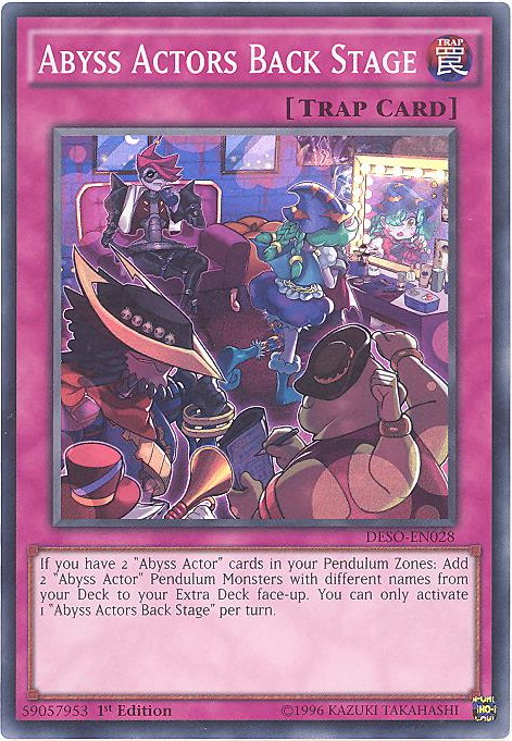 Yu-Gi-Oh Card - DESO-EN028 - ABYSS ACTORS BACK STAGE (super rare holo ...