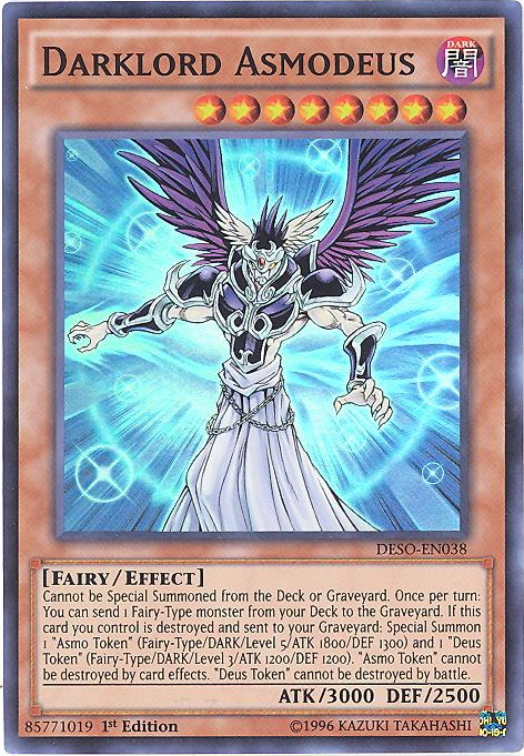 Yu-Gi-Oh Card - DESO-EN038 - DARKLORD ASMODEUS (super rare holo ...