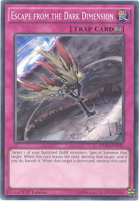 Yu-Gi-Oh Card - DESO-EN045 - ESCAPE FROM THE DARK DIMENSION (super rare ...